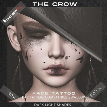 Second Life Marketplace - The Crow Ink Art - The Crow face Tattoo Bom ...